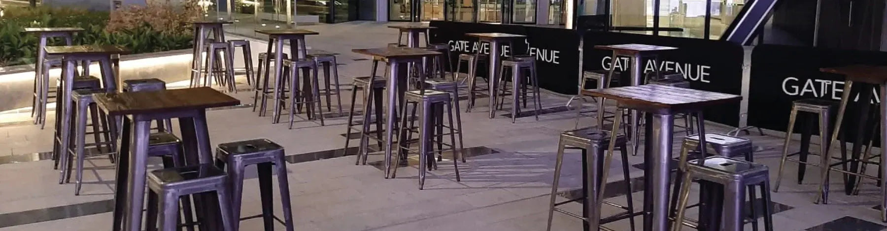 Rent Cocktail & High Tables | Elevate Events with Desert River Rentals