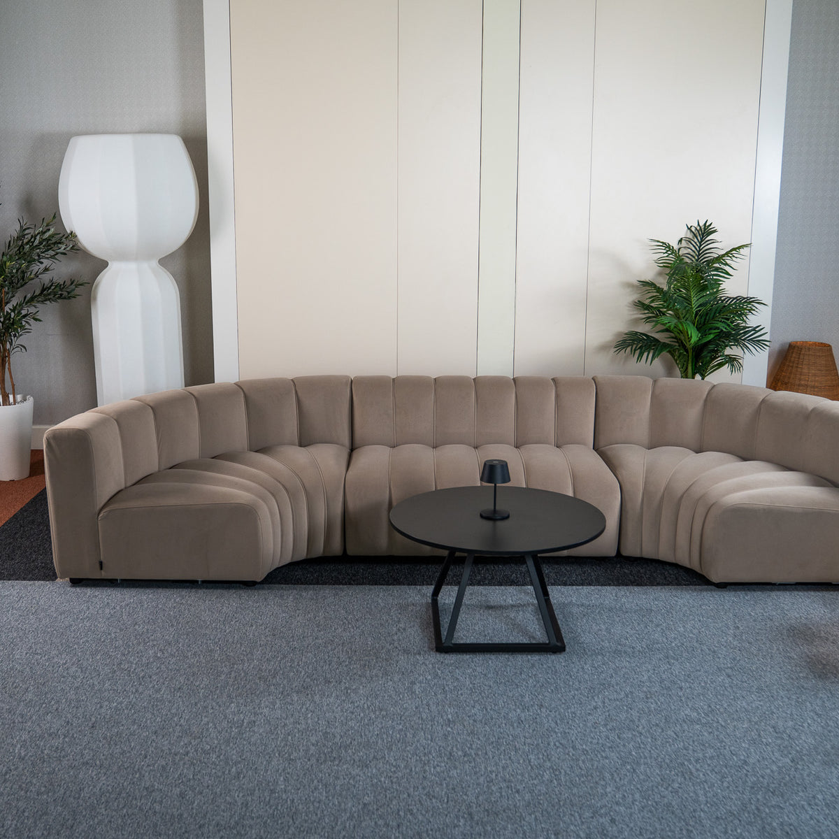 Rent Nutmeg Beige Cosmo Concave 5-Seater for Cosy Layouts